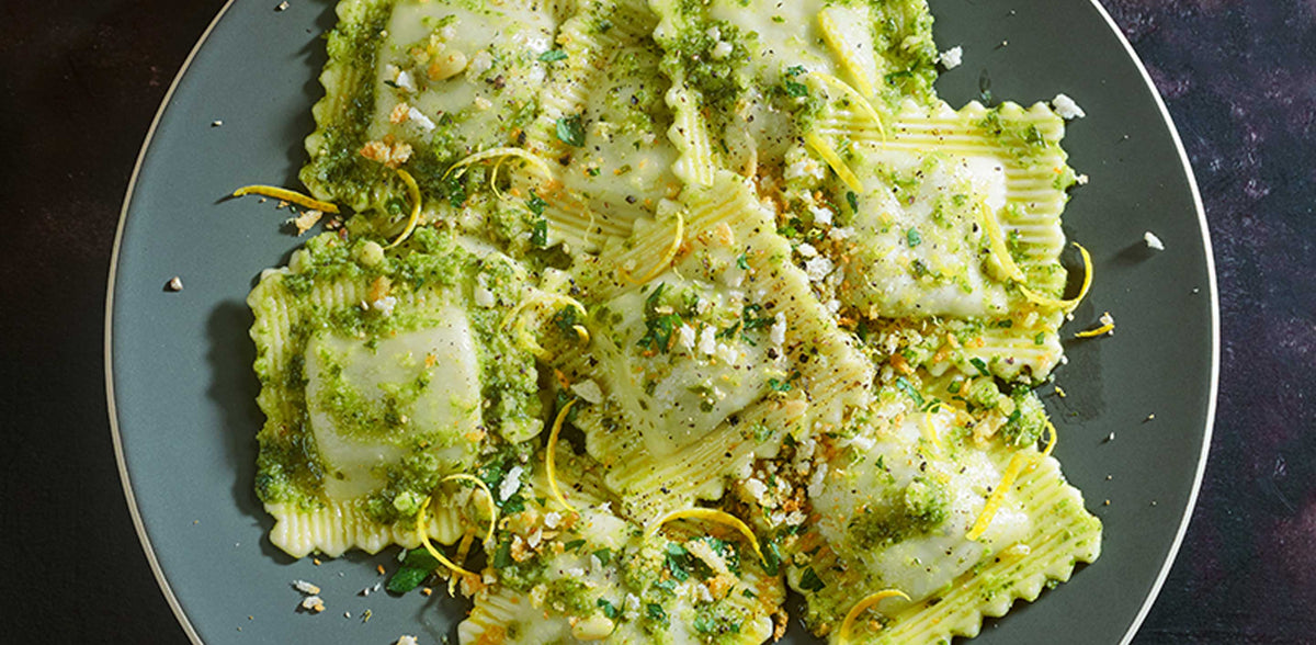 Porcini Mushroom & Spinach Fresh Pasta Recipe | Dell'Ugo