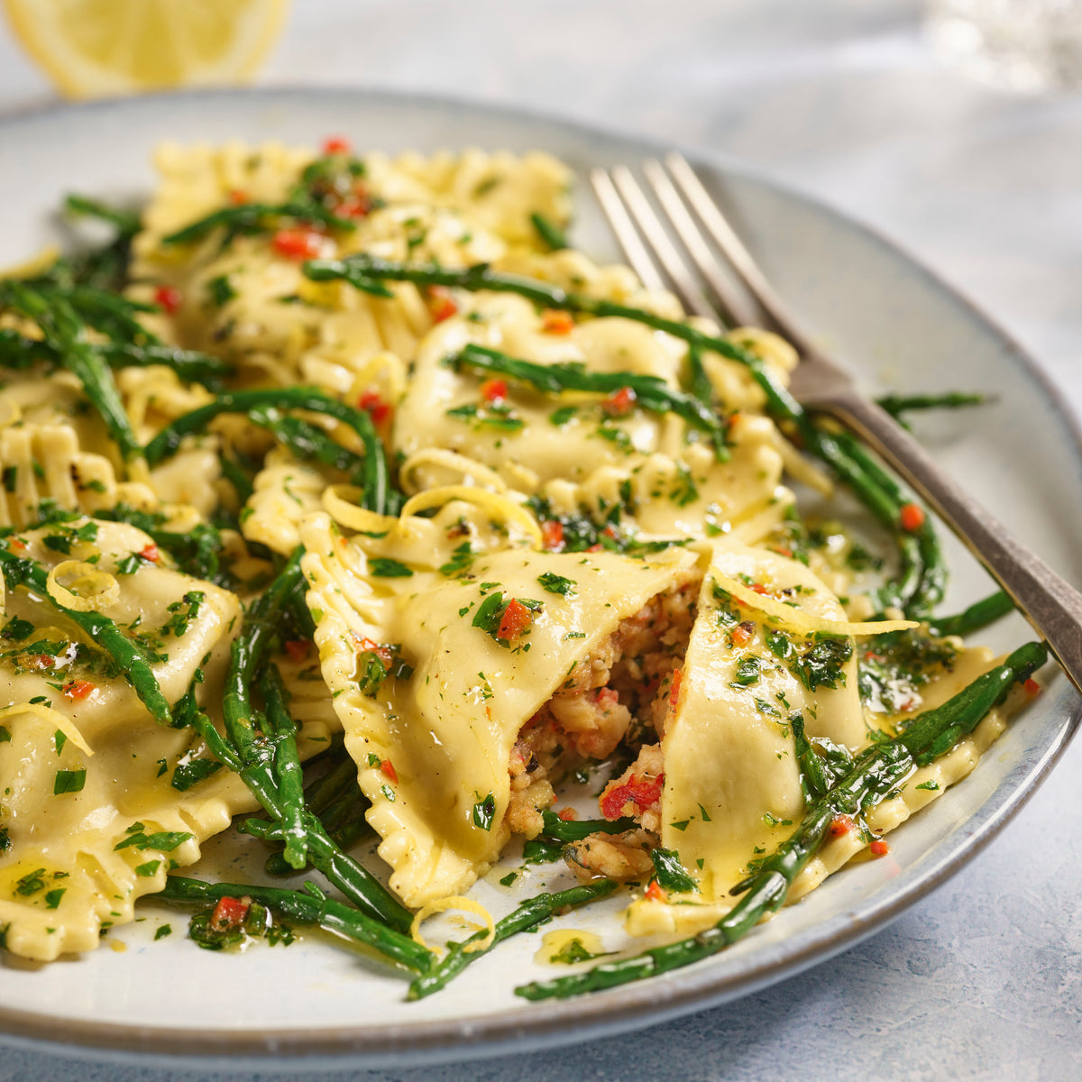 Fresh Crab & Crayfish Raviolo | Dell'Ugo