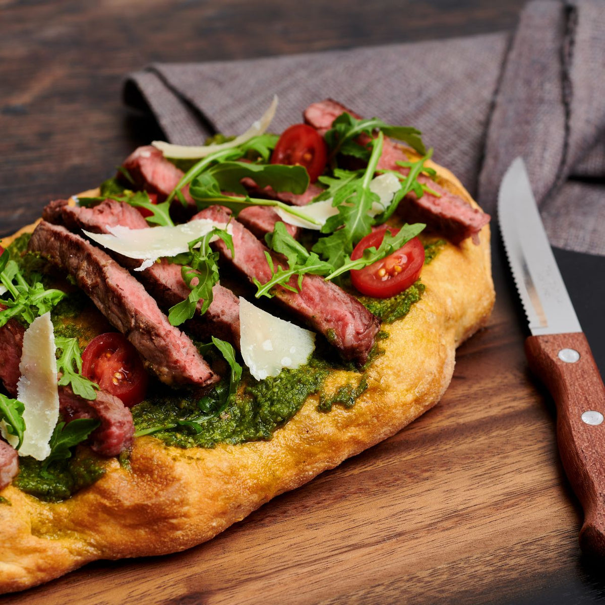 Hand-stretched Italian Pinsa with Truffle Butter